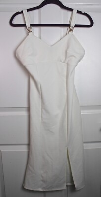 Almost Famous Ivory Horizontal Ribbed Pullover Tank Dress V-Neck ...