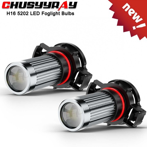 2X LED Fog Light Bulbs 5202 H16 Fog Light Bulb White 6000K High Power ...