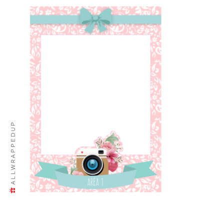 Personalised Camera selfie frame, cut out, A2, Party Prop, pink, pretty ...