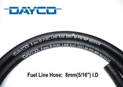 Dayco Low Pressure Fuel & Oil Hose 8mm 5/16" I.D. "Selling By Meters ...