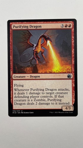 MTG Innistrad Midnight Purifying Dragon 155/277 Magic the Gathering | eBay