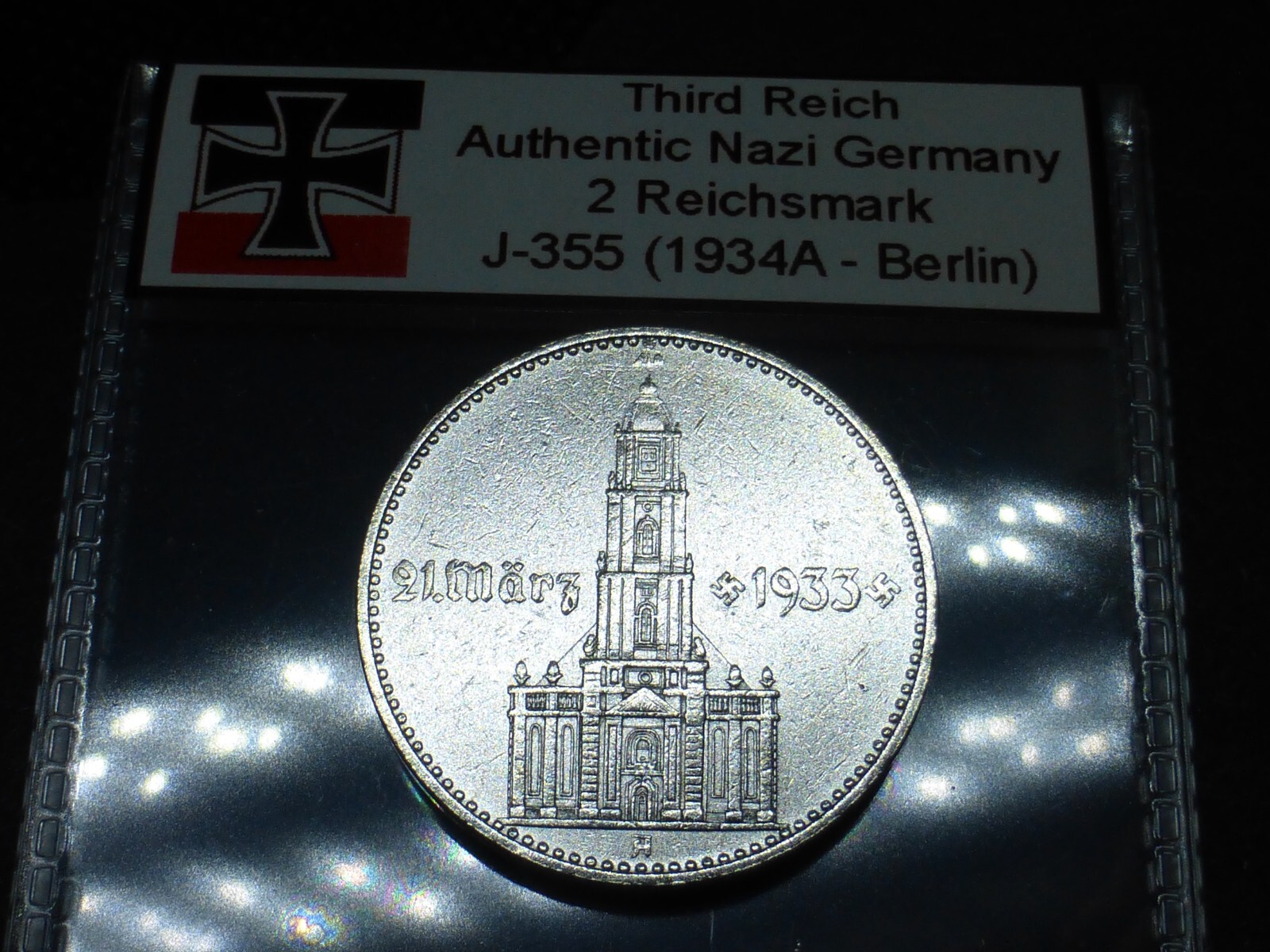 Nazi Silver Coin 1934A 2 Reichsmark Potsdam Church Beautiful Third ...