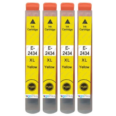 4 Yellow Ink Cartridges for Epson Expression Photo XP-750 XP-850 XP-950 ...
