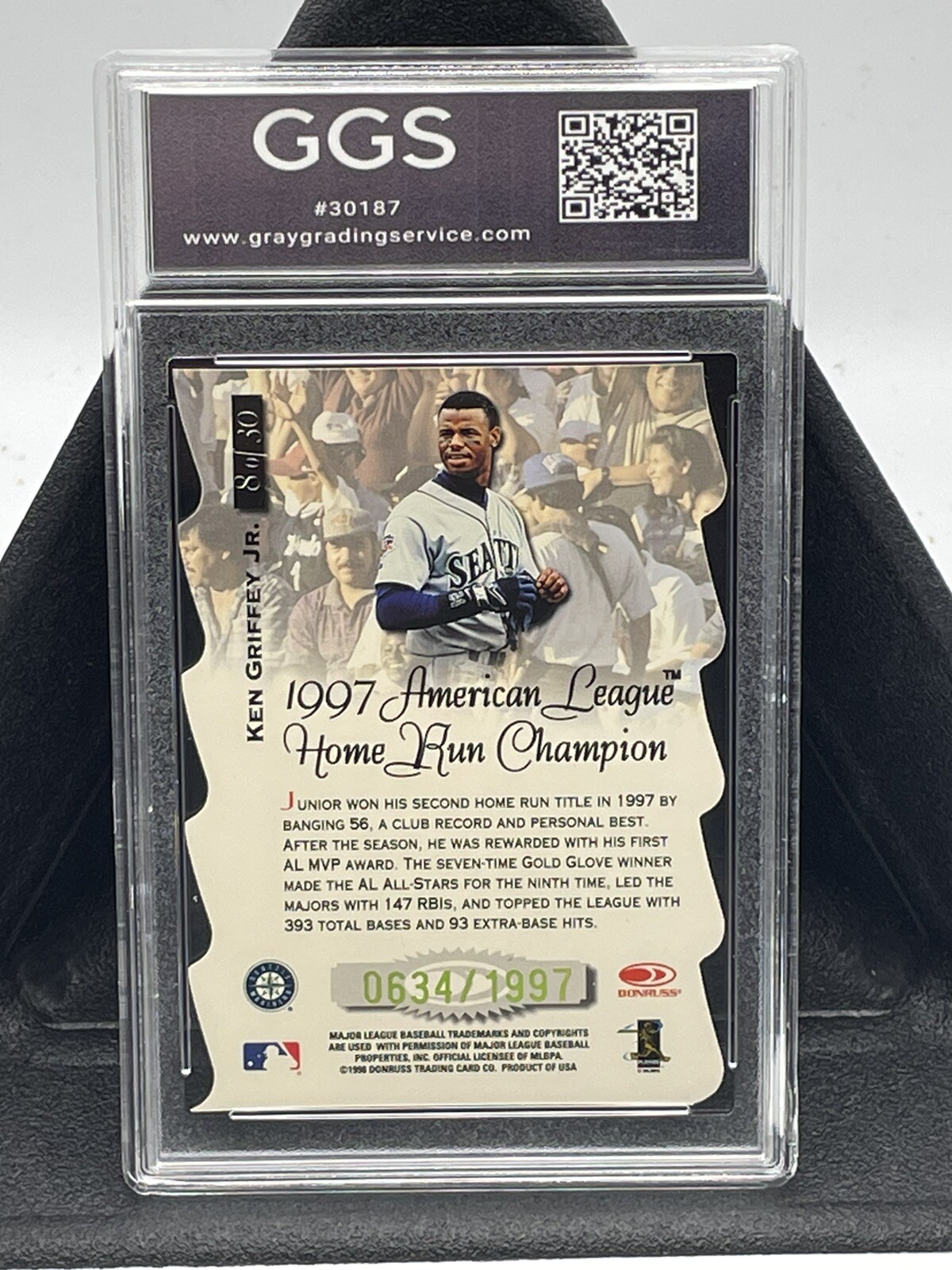 1998 Donruss Preferred Title Waves #8 Ken Griffey Jr /1997 Graded 9 ...