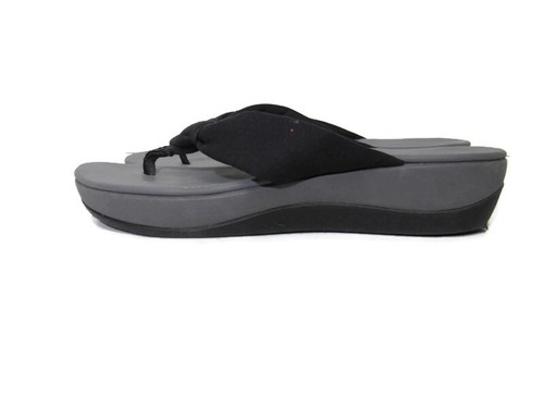 Clarks Cloud Steppers Black Thong Slip On Comfort Flip Flops Sandals Womens 8 | eBay
