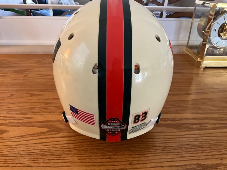 MIAMI HURRICANES SAM SHIELDS #83 SIGNED GAME USED HELMET | eBay