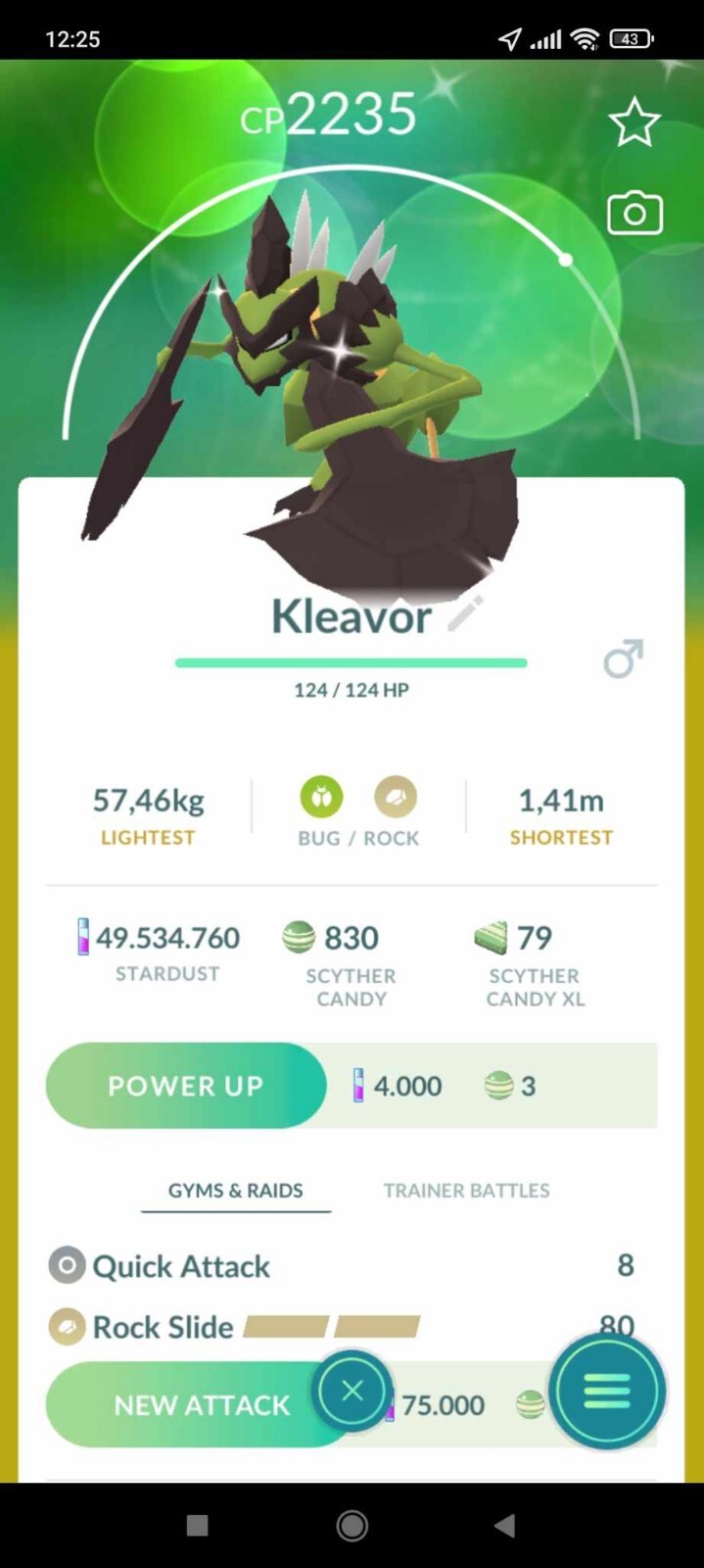 Pokemon Shiny Kleavor -TRADE 1 mill Dust Unregistered Shiny Kleavor ...