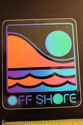 OFF SHORE Neon 80's Surfboards Clothing Sunset Ocean Vintage Surfing ...