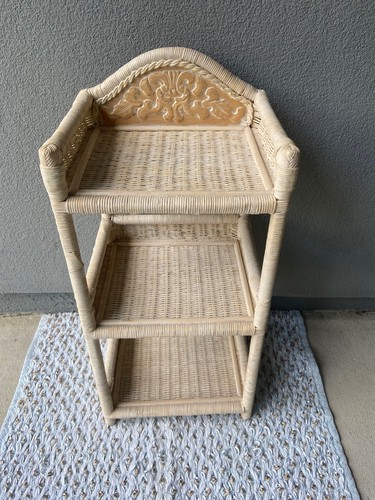 Vintage Pier 1 Jamaica Collection wicker/rattan 3 shelf stand ...