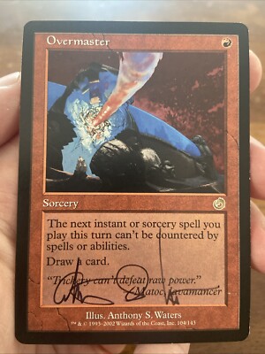Overmaster MTG Torment Signed by Artist Anthony Waters | eBay