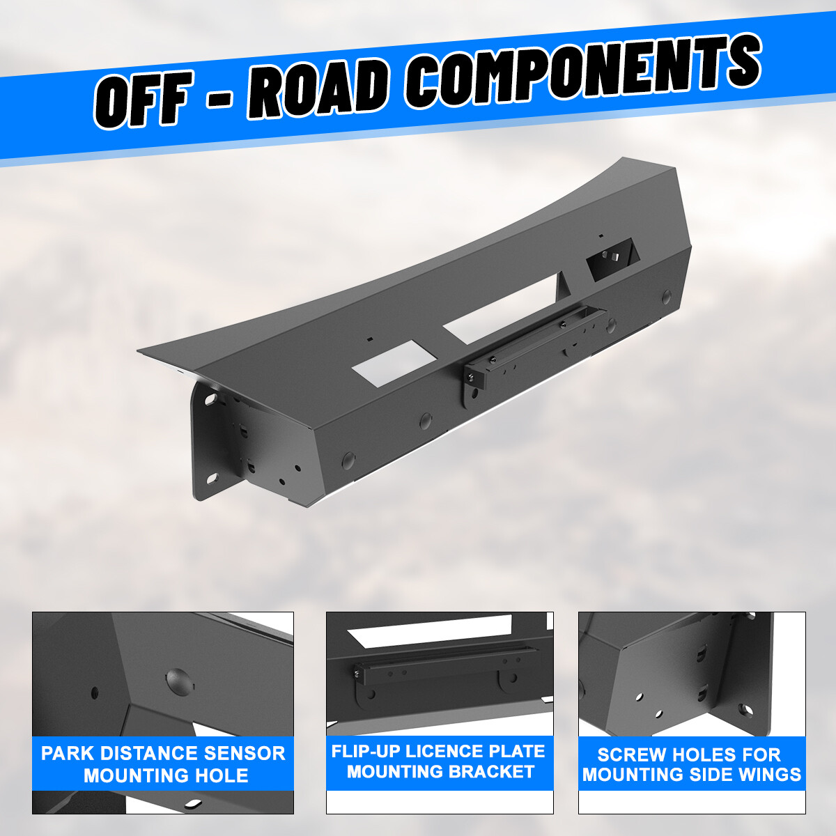 2 IN 1 Front Bumper Assembly w/LED Pod Lights For 2013-2018 Dodge Ram ...