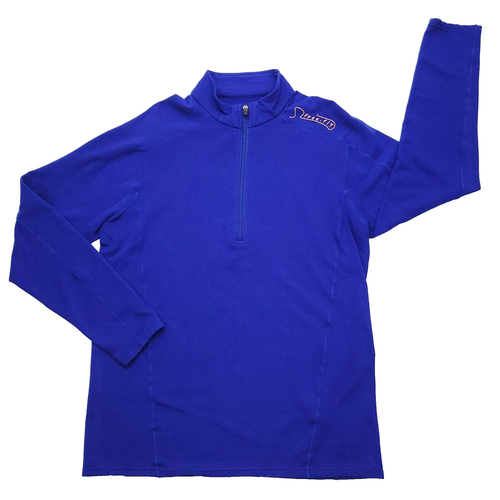 Free Fly 1/4 Zip Pullover Men Large Blue Long Sleeve Bamboo Performance ...