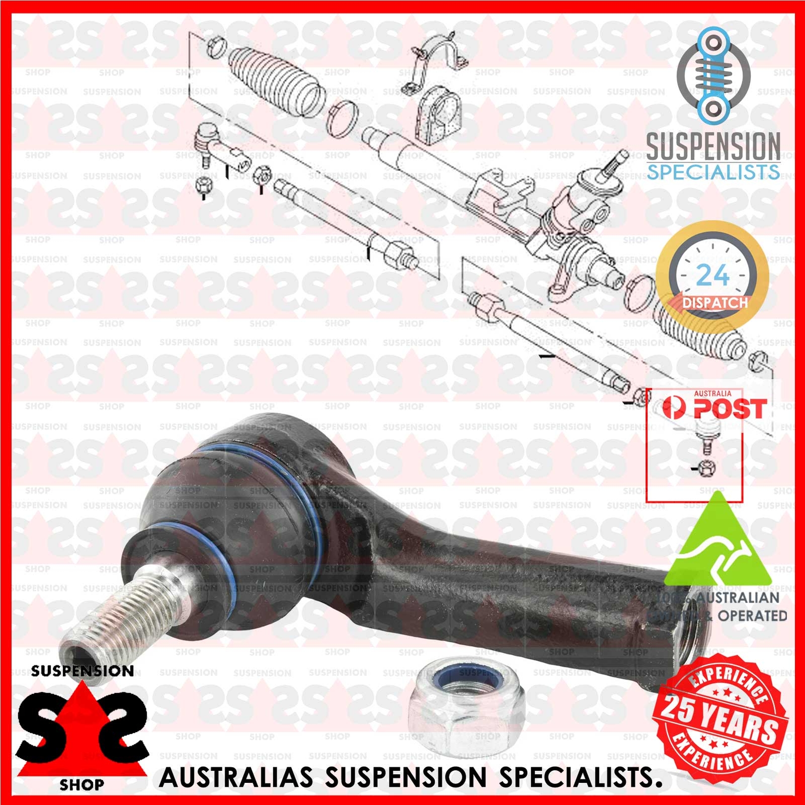 Front Axle Left Tie Rod End Suit VW Polo (9N_, 9A_) 1.6 16V POLO (9N ...