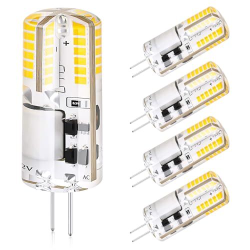 5PCS G4 LED Bulb, 3W AC/DC 12V Bi-Pin Base LED G4 5 Pack 4000k Natural ...