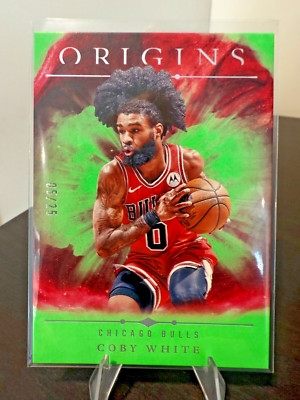 2024-25 Origins Coby White Neon Green 05/25 #6 - Bulls | eBay