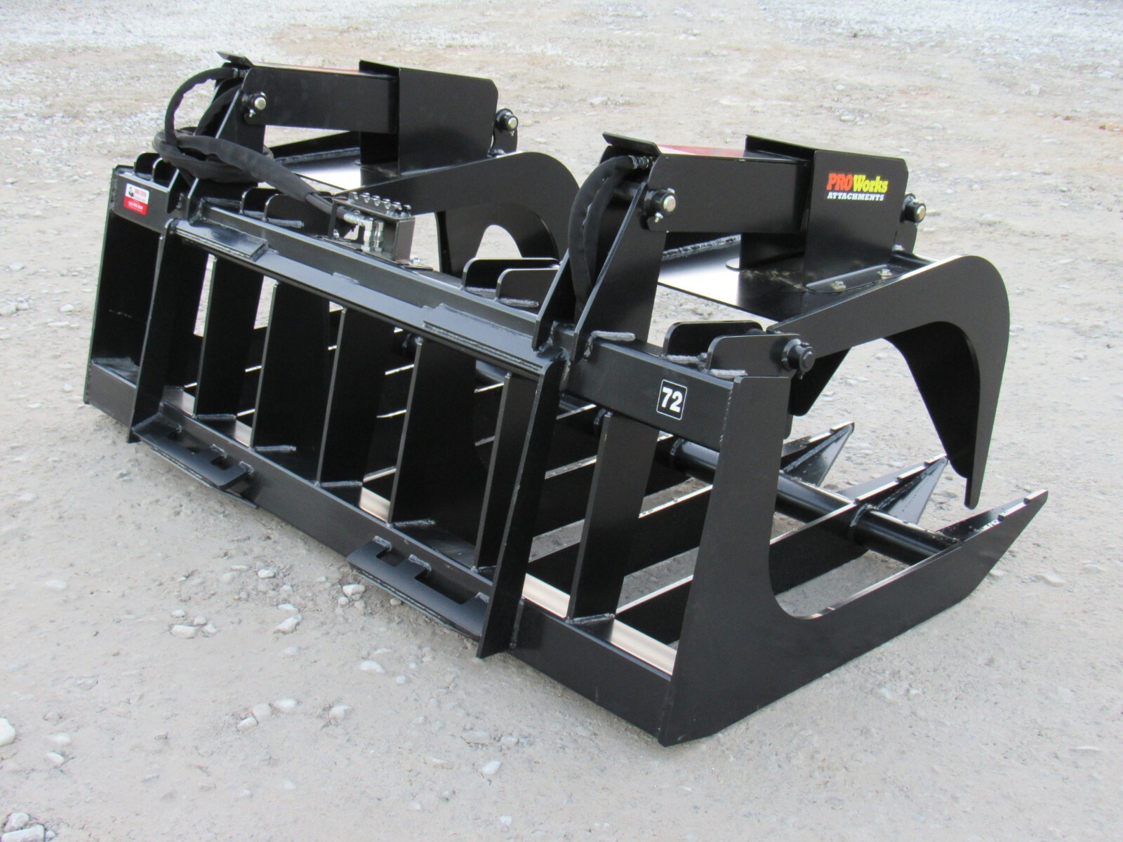 72" Heavy Duty Root Rake Grapple Bucket Attachment Fits Skid Steer ...