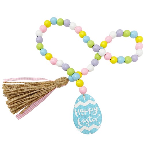 Wood Beads String Ornament Tassel Hanging Beads String Easter | eBay UK