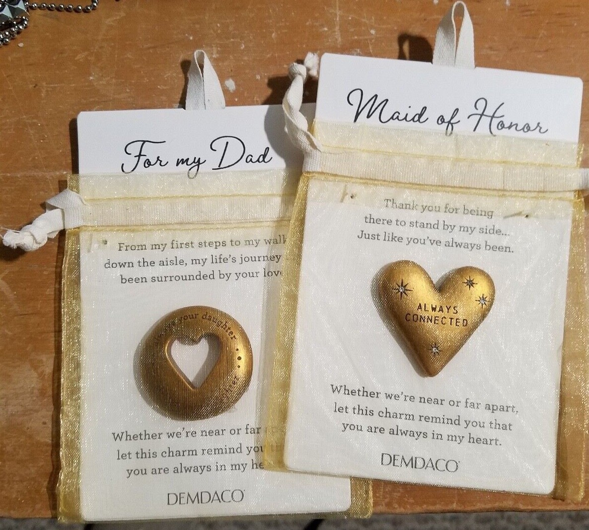 DEMDACO Wedding Token - Your choice of "For my Dad" or "Maid of Honor ...