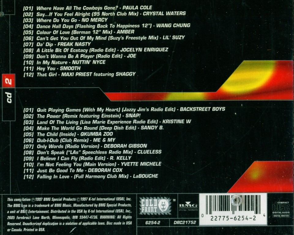 Club Mix 98 - 24 Non-Stop Remixed Dance Hits - 1997 BMG-K-Tel - NEW 2 ...