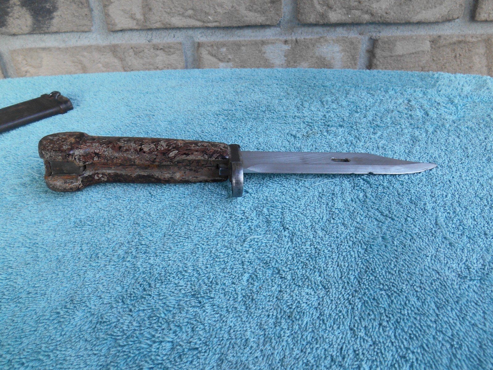 VINTAGE Romanian Bayonet knife with Metal Scabbard | eBay
