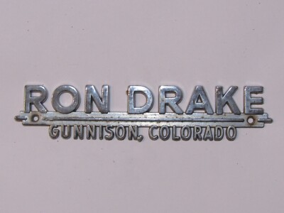 Vintage Ron Drake Chevy-Olds Gunnison Colorado Metal Dealer Badge ...