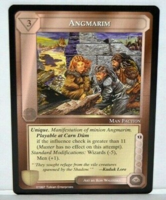 Middle-Earth CCG MECCG Angmarim (Hero) Against The Shadow ATS LOTR R1 ...