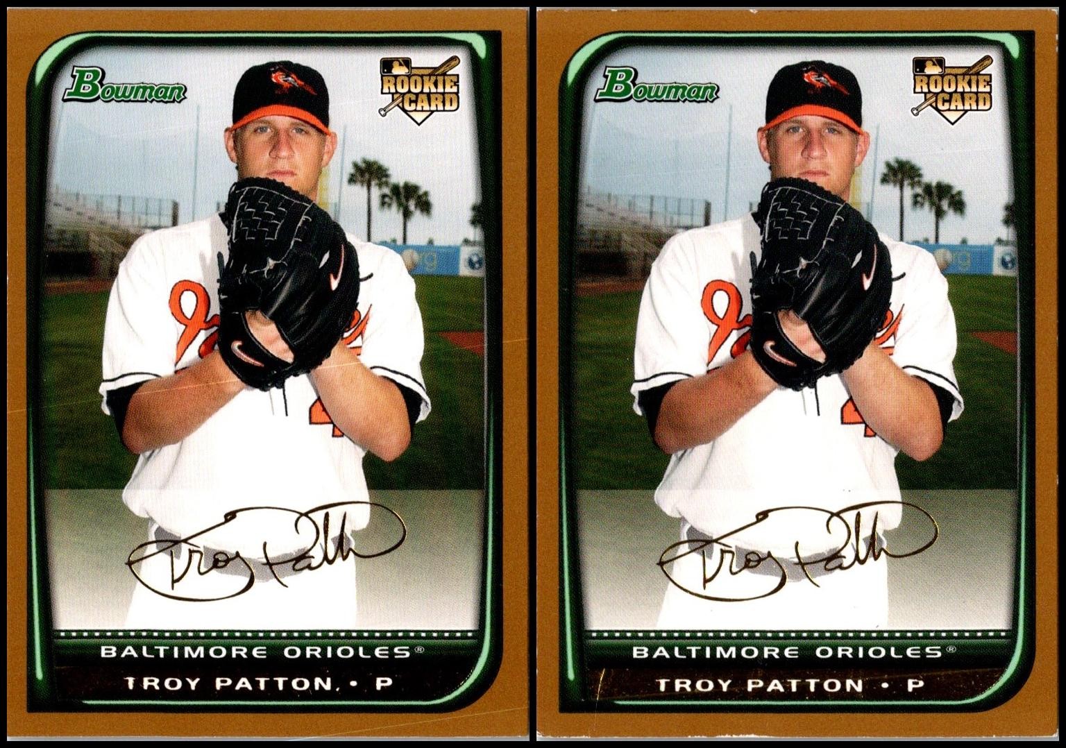 Bowman Troy Patton (2) Card Lot - Running Low – Final Chance to Order ...