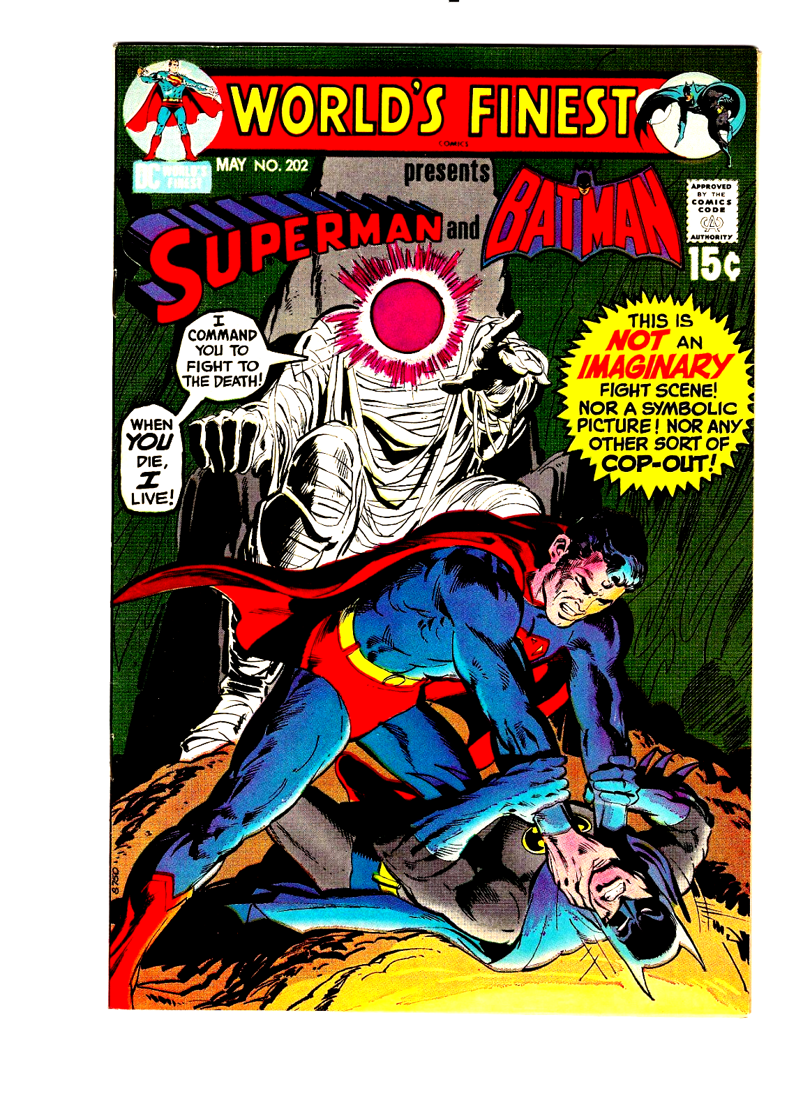 WORLD'S FINEST # 202 SUPERMAN VS BATMAN NEAL ADAMS ART MINT HIGH GRADE ...