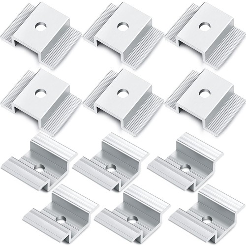 12 Pack Solar Panel Mid Clamps 1.06 Inch Solar Panel Bracket Aluminium ...