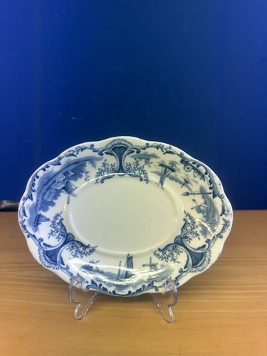 Delph Pottery Blue & White High Serving Ceramic VGC | eBay