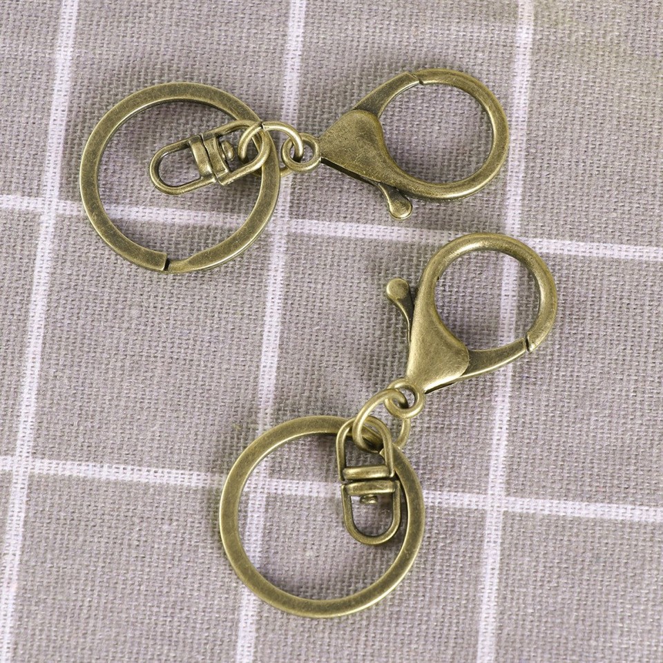 2pcs Classic Key Ring Long Plated Lobster Clasp Key Hook Chain | eBay