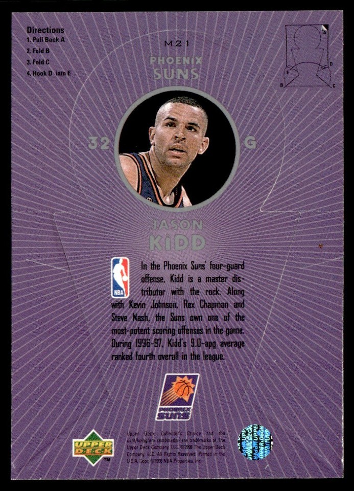 1997-98 Collector's Choice NBA Miniatures Jason Kidd Phoenix Suns #M21 ...