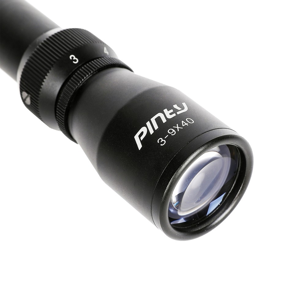 Pinty 3-9x40 Rifle Scope w Laser Sight & Torch Reflex Cross Reticle ...