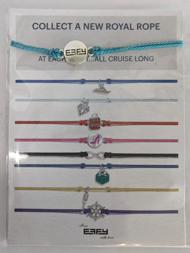 Royal Caribbean EFFY Teal Rope Bracelet with EFFY Logo Charm NEW | eBay