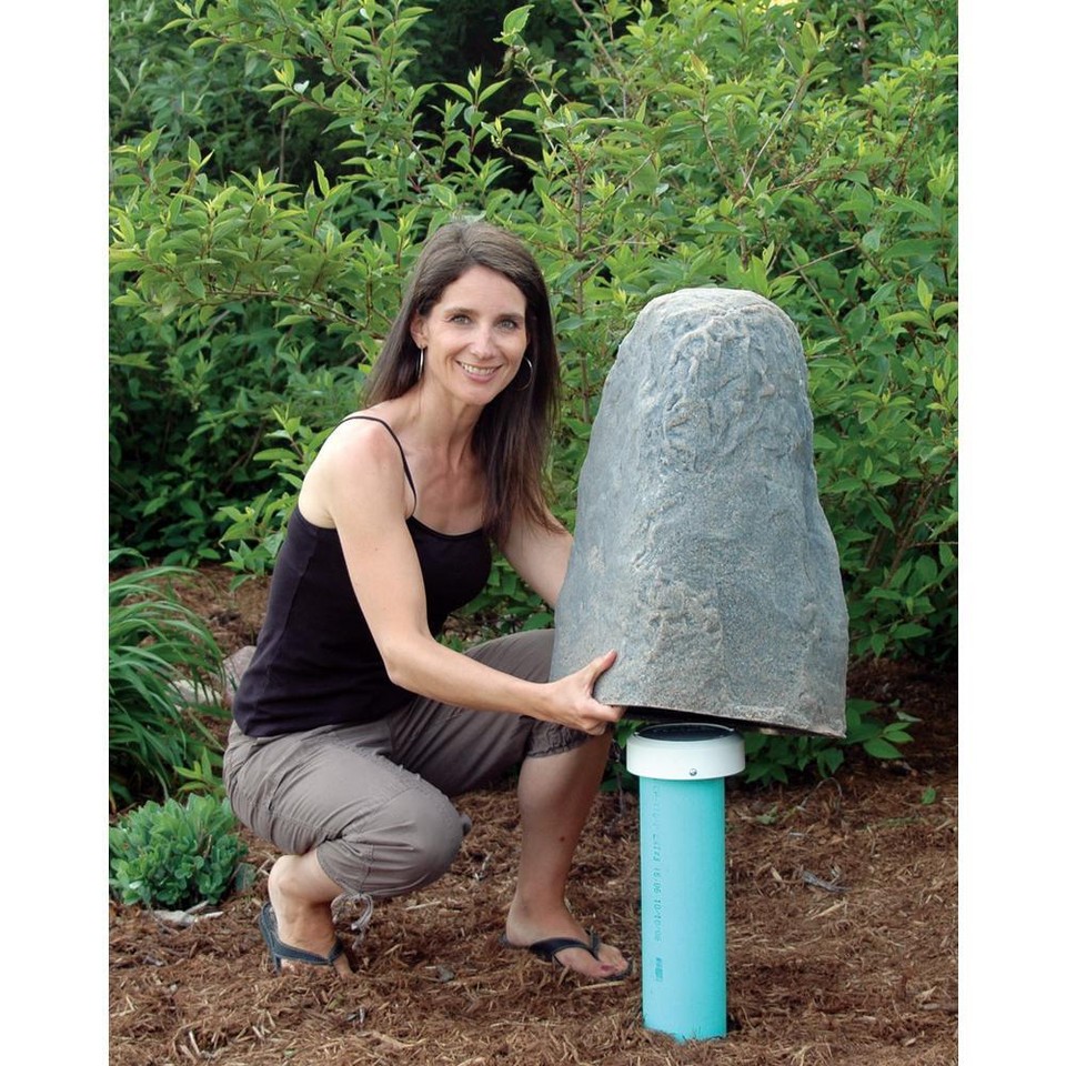 Plastic Fake Rock Cover Gray Concealing Lawn Pipe Well Pump Landscape ...