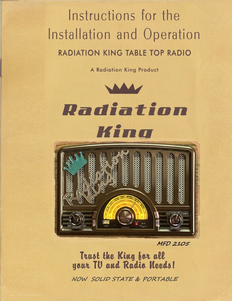 Fallout Radiation King TableTop radio real working fan art AM FM SW BT ...