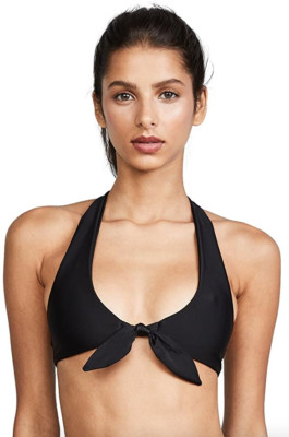 MIKOH Black Balboa Adjustable Tie Triangle Bikini Top Women's Size M L38437 | eBay