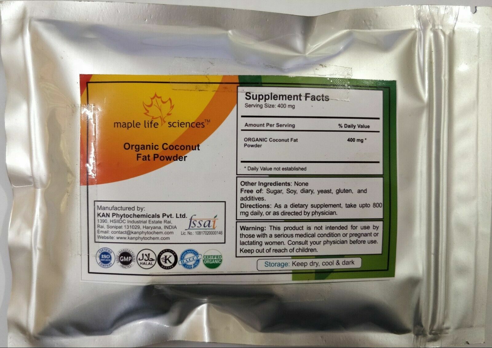 ORGANIC Coconut Fat Powder Pure & Natural High Quality No Filler | eBay