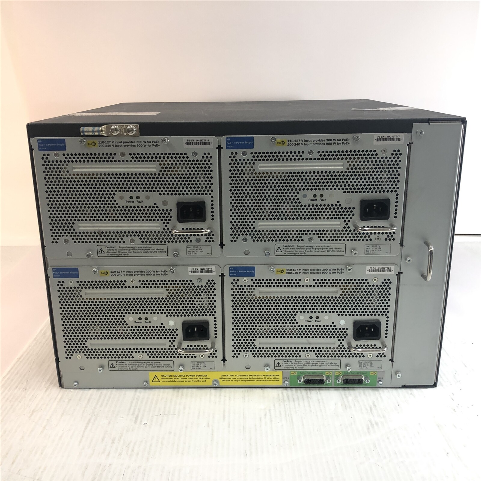 HP Procurve 5412ZL J8698A w/ 1x J9536A 6x J9534A 1x J9535A 1x J9307A 1x ...