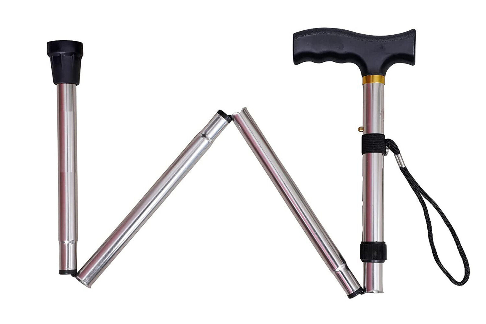 Aluminium Height Adjustable Folding Stick for Walking… - Gem