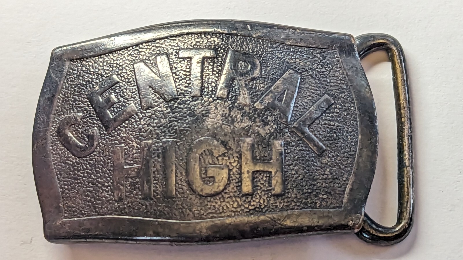 VINTAGE CENTRAL HIGH SCHOOL SILVER PLATED BELT BUCKLE SIGNED HICKOK ...