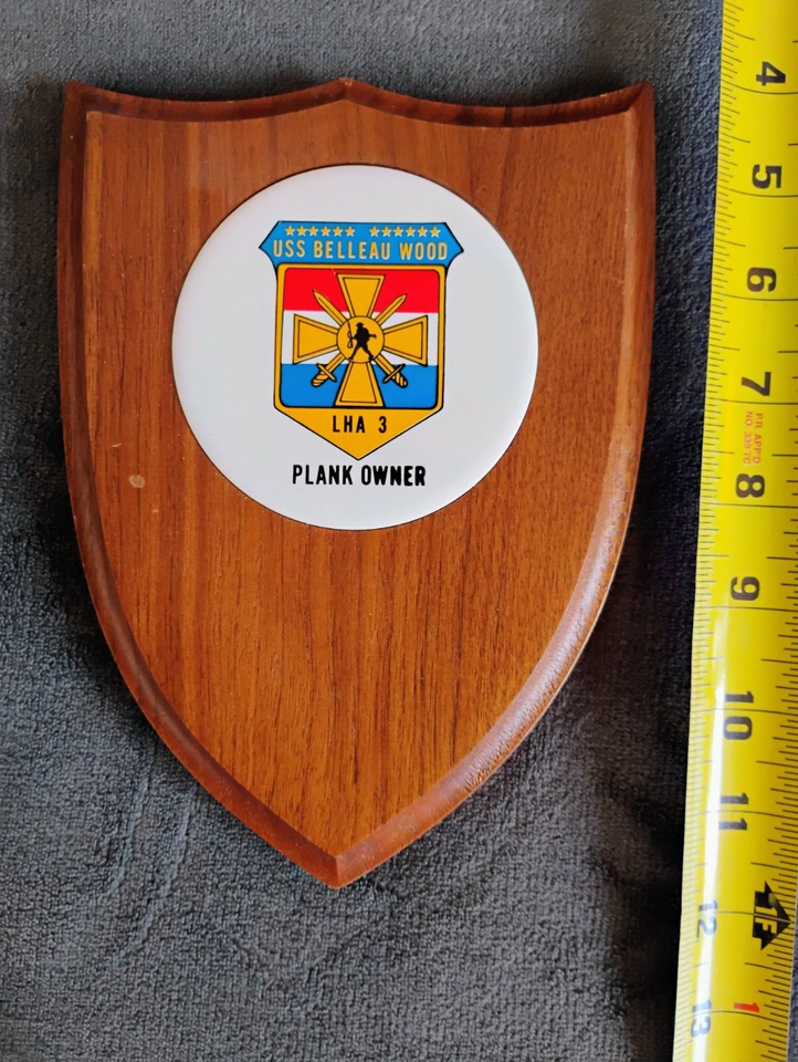 United States Navy Plank Owner Plaque USS BELLEAU WOOD LHA 3 | eBay