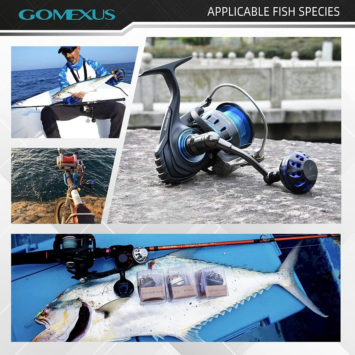 Gomexus Power Knob for Shimano Stradic CI4 Sahara FI Daiwa Ballistic LT ...