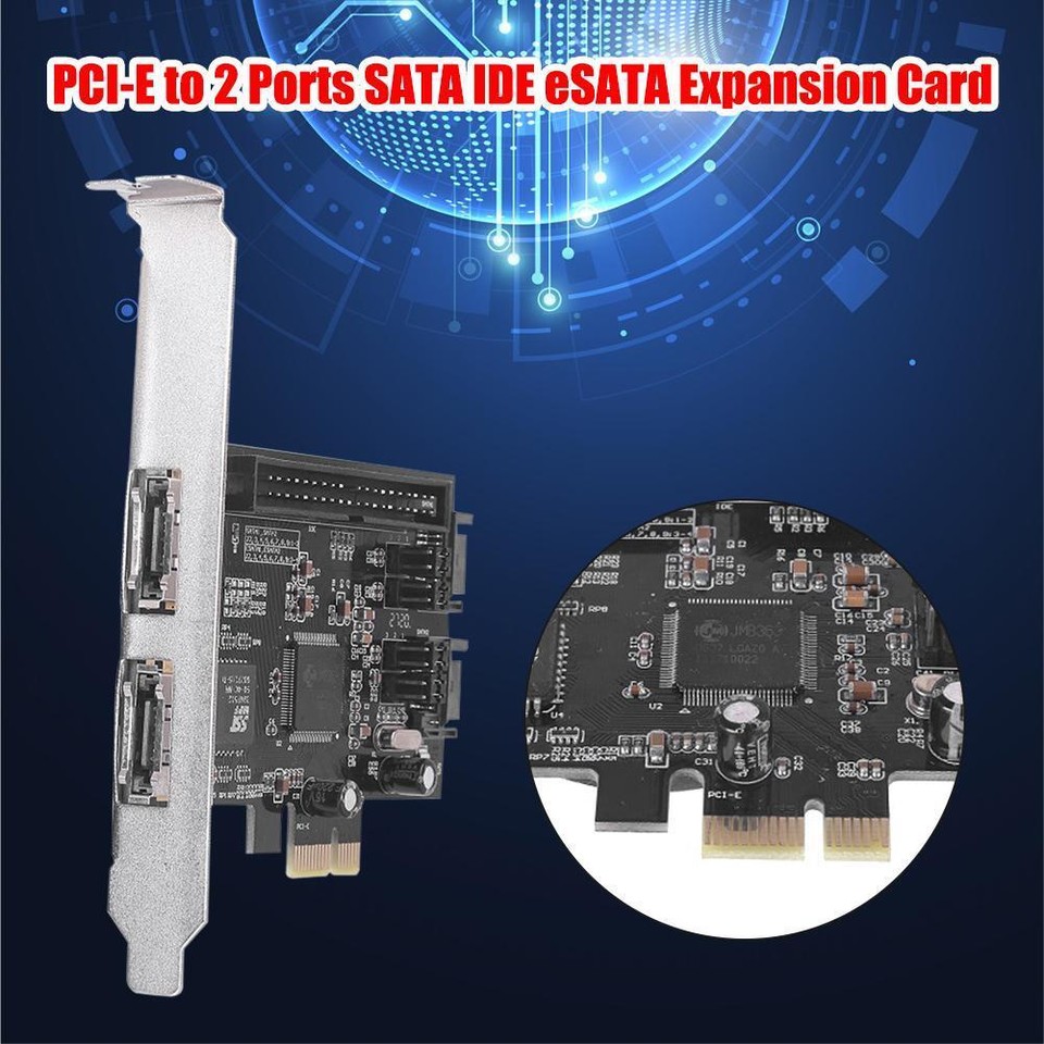 PCIe to 2 Ports SATA IDE eSATA RAID Controller Cards PCI Express ...