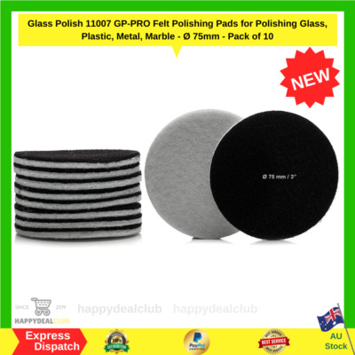 Glass Polish 11007 GP-PRO Felt Polishing Pads Tools 75mm Diameter Pack ...