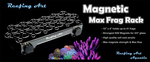 Magnetic Coral Frag Rack Strongest N52 Magnets Holds up to 41 Plugs ...