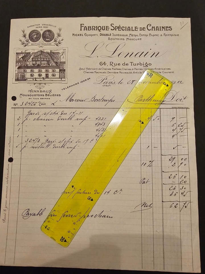 Lot de 8 documents sur l'orfèvrerie dont Christofle, datés de 1904 à ...