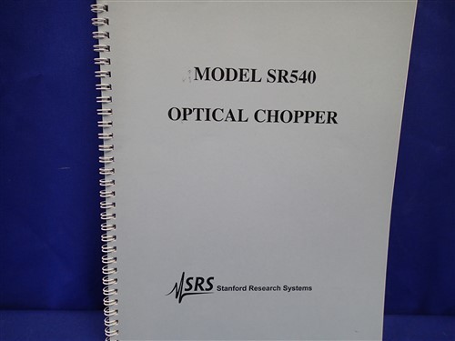 STANFORD RESEARCH SYSTEMS SRS MODEL SR540 OPTICAL CHOPPER MANUAL | eBay