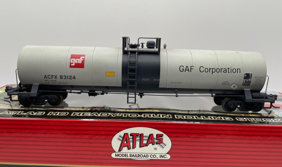 HO ATLAS 1621-2 ACF 23,500 GALLON TANK CAR GAF CORPORATION ACFX 83124 ...