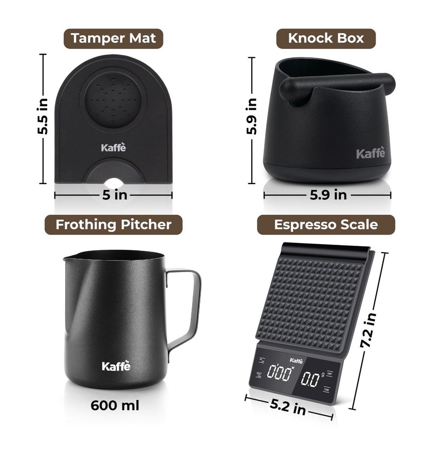 Kaffe Espresso Accessories 4in 1 Bundle Coffee Digital Weight Scale ...